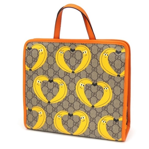 Gucci | Bags | Gucci Gg Supreme Handbag Banana Bag Orange Multi | Poshmark